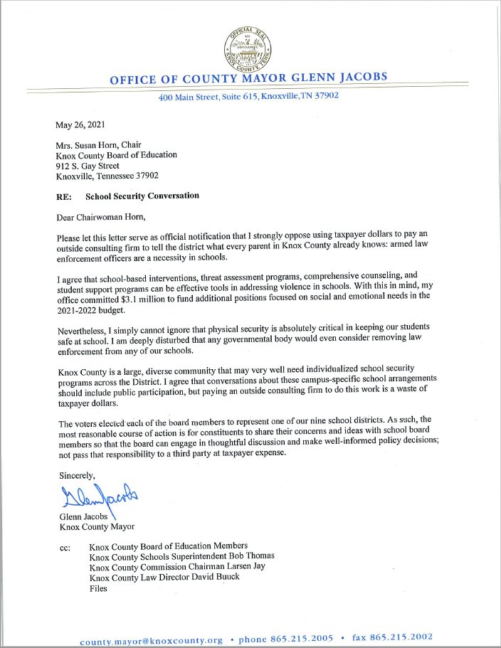 Jacobs’ Letter Rattles School Board | Compass